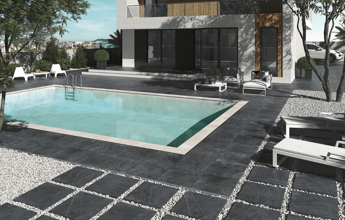Rock Slate Black Outdoor - Freelands Tiles